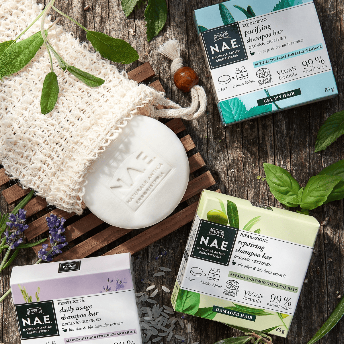 N.A.E. Klärendes Festes Shampoo • Haarpflege für glänzendes Haar