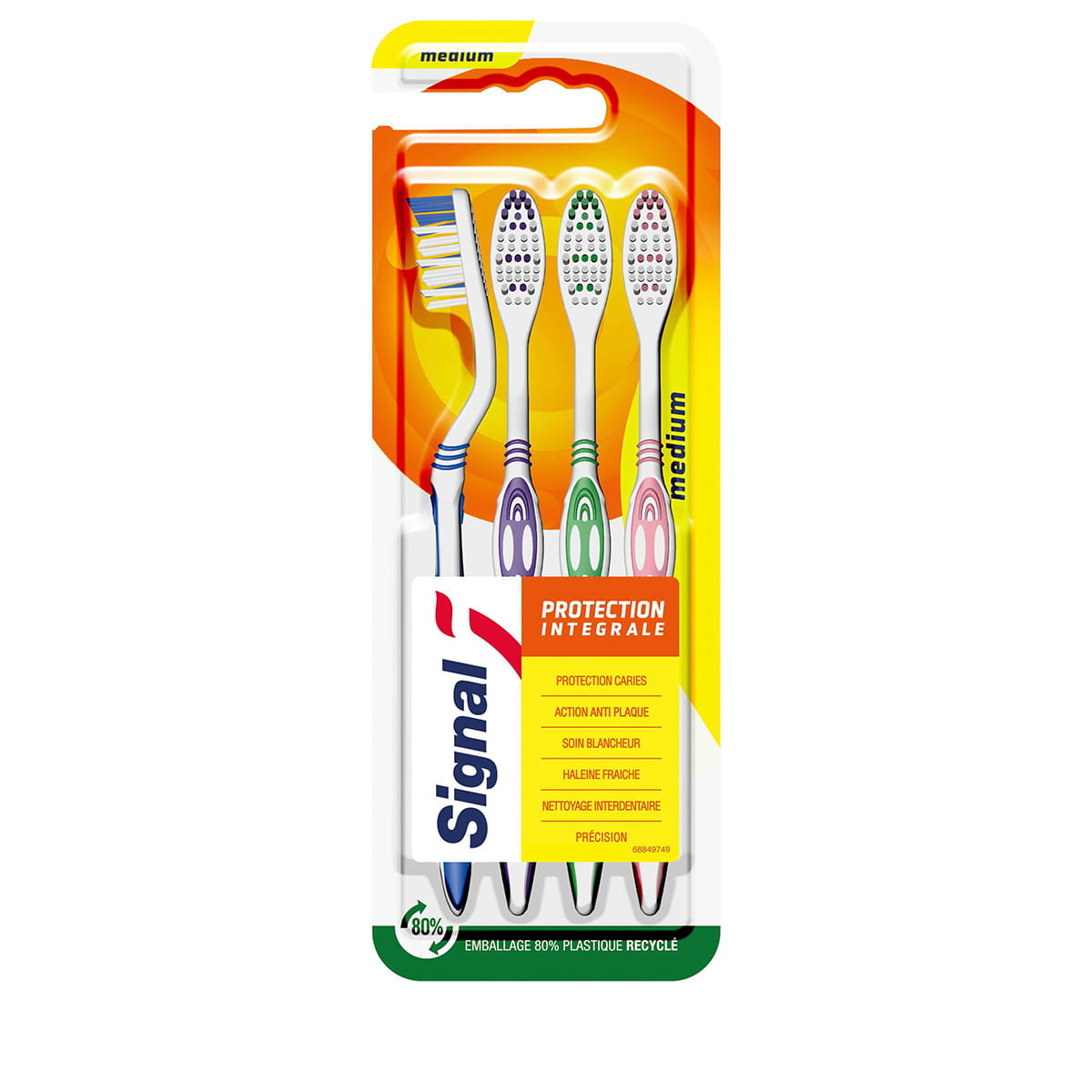 Signal • Toothbrushes Protection Integrale Medium - Pack of 4