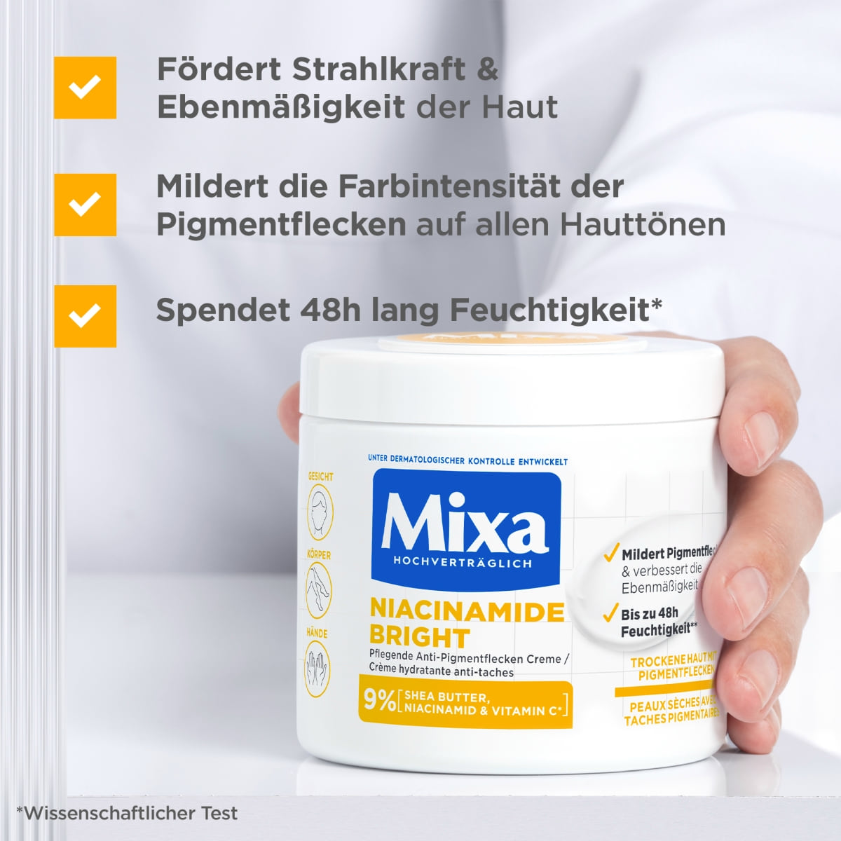 Mixa • Niacinamide Bright Crème anti-taches nourrissante 400 ml