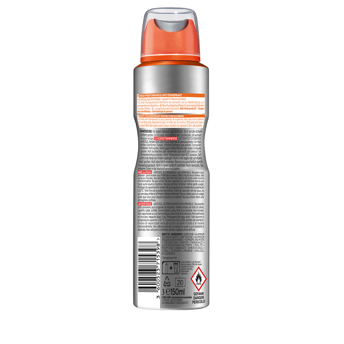 L'Oréal Paris • Deo Spray Invincible Man 96h • haar-shop.ch