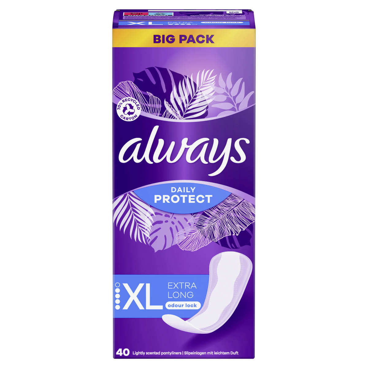 Always • Daily Protect Extra Long Pantyliners 40 Pcs.