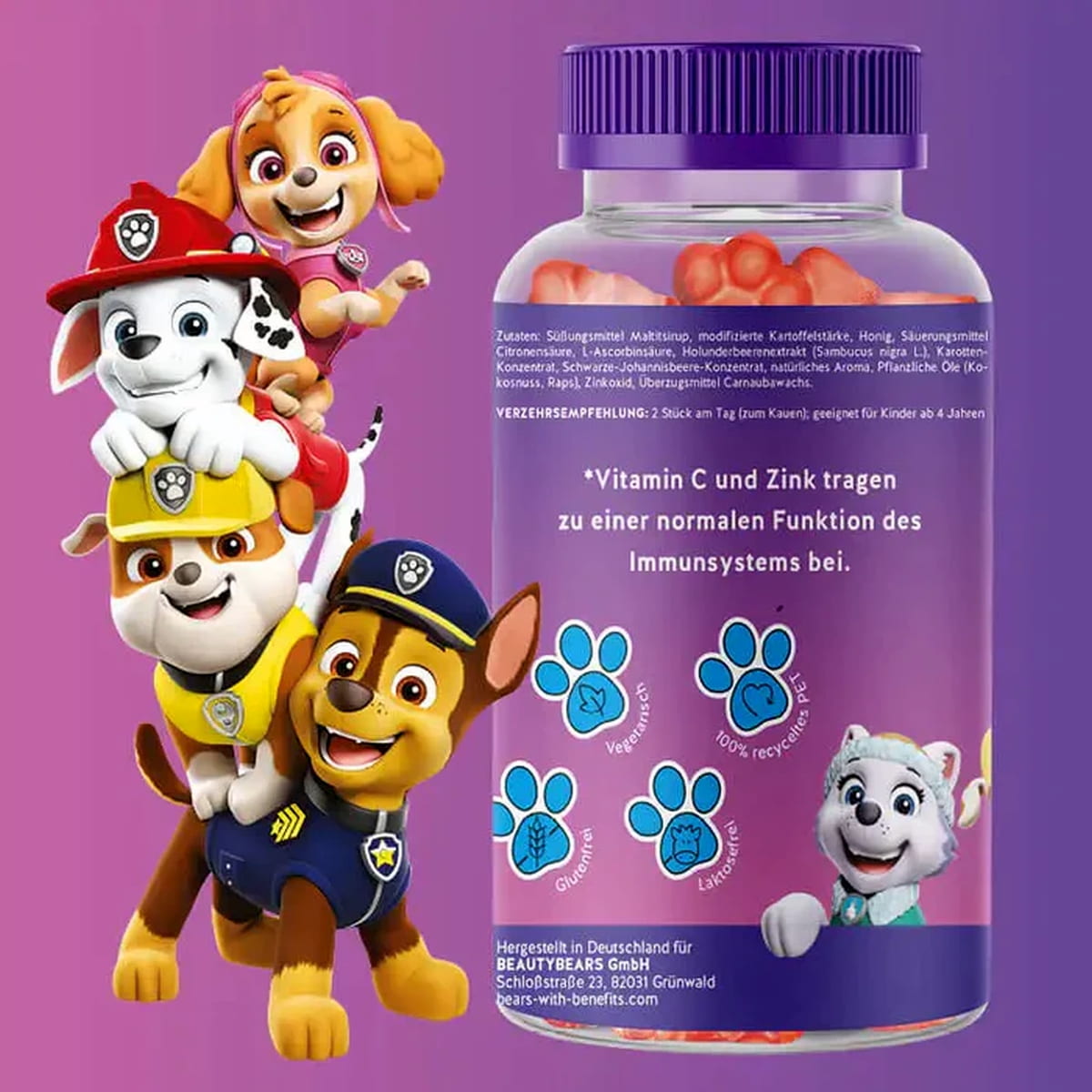 Bears with Benefits • Paw Patrol Immune Power Paws - 60 Zampette • haar ...