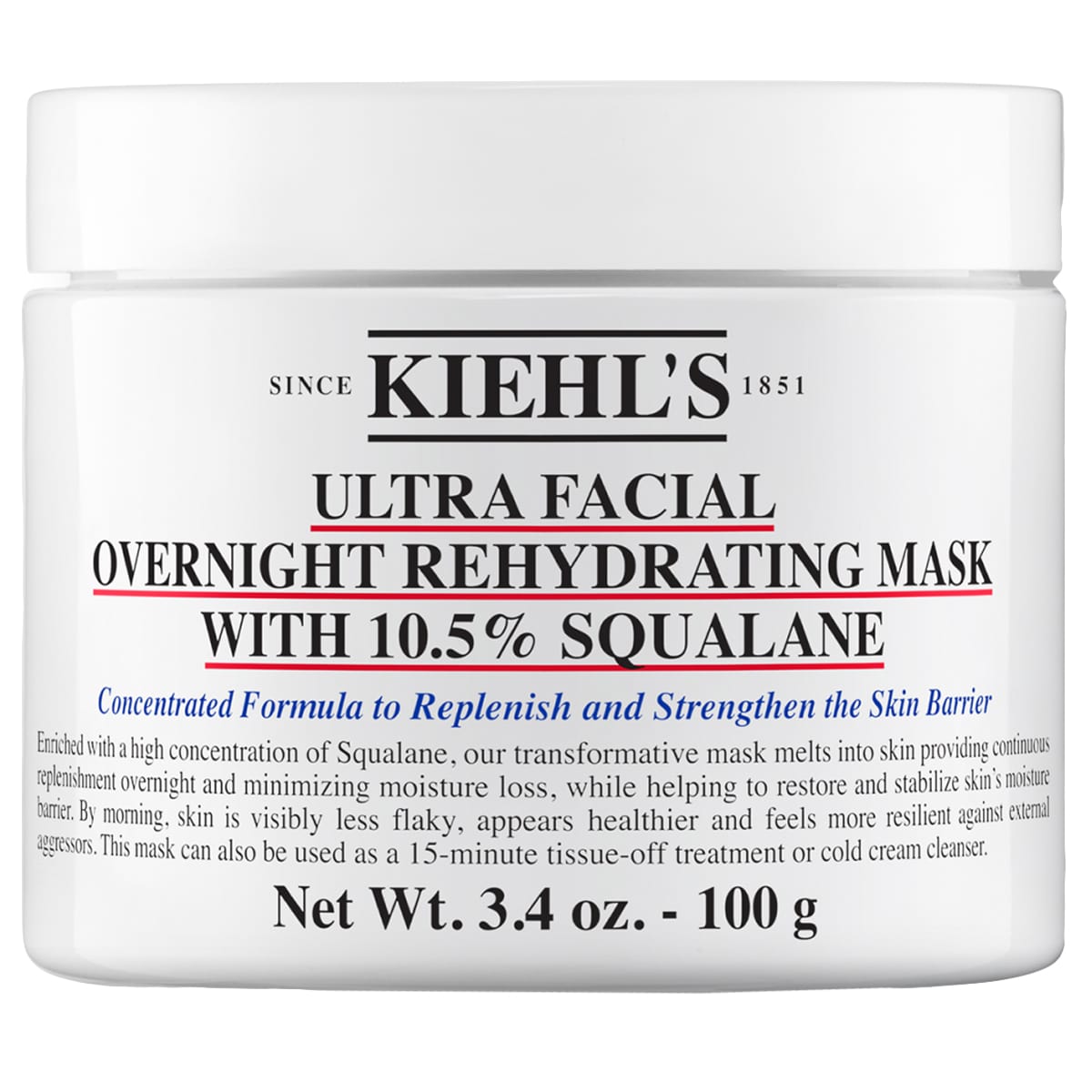 Kiehl's • Ultra Facial Overnight Rehydrating Mask 100 ml • haar-shop.ch
