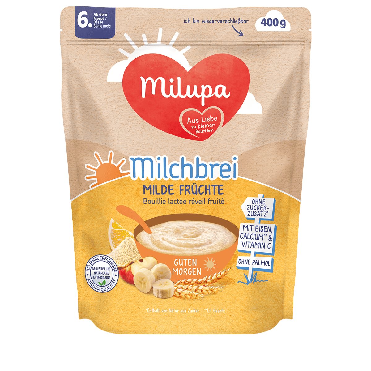 Milupa • Good Morning Mild Fruits 6M+ 400g