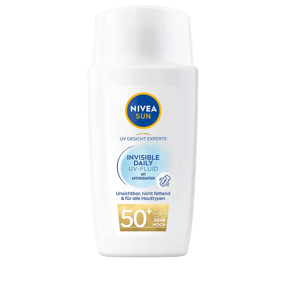NIVEA UV Face Invisible Daily Fluid SPF50+ • Sonnenschutz für die Haut