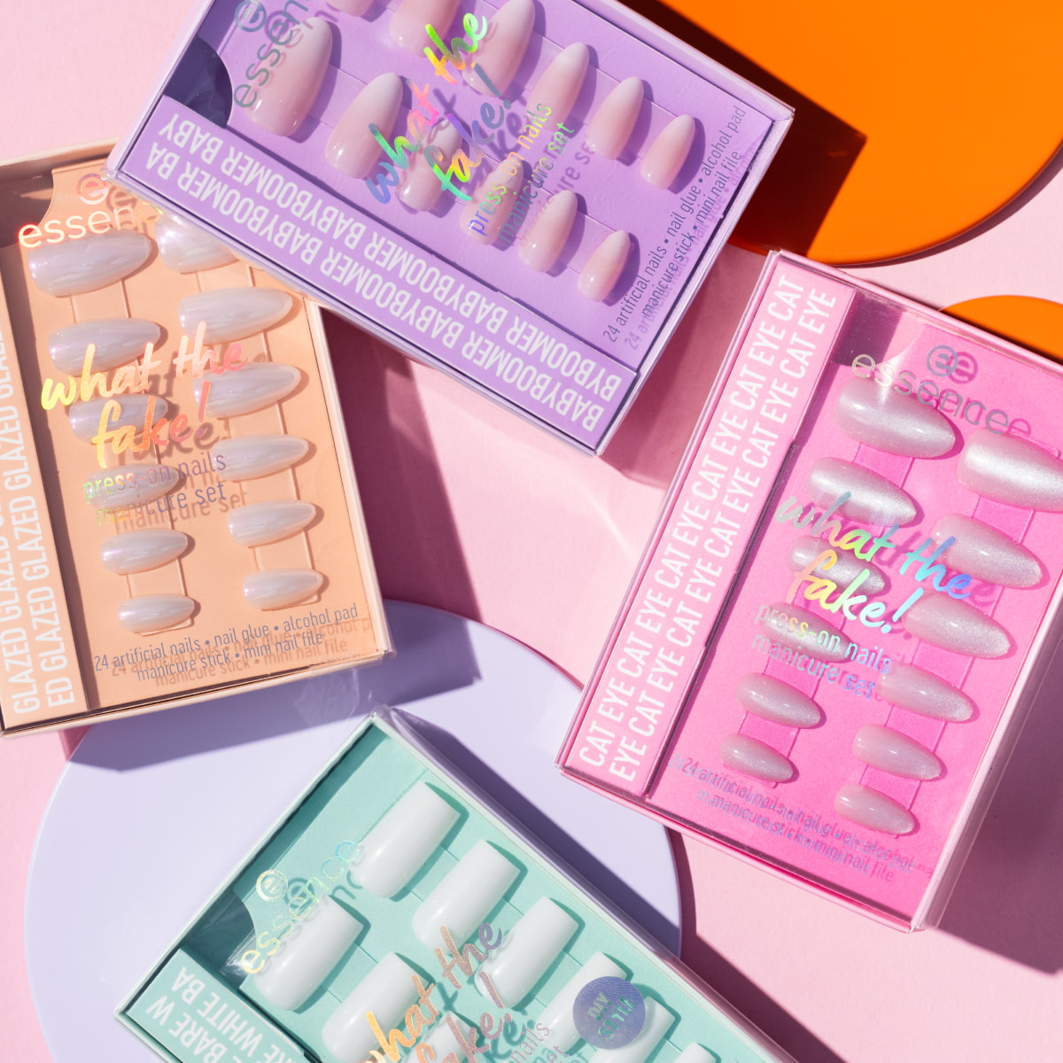 Essence • What The Fake! Press-On Nails Manicure Set - 01 Glazed
