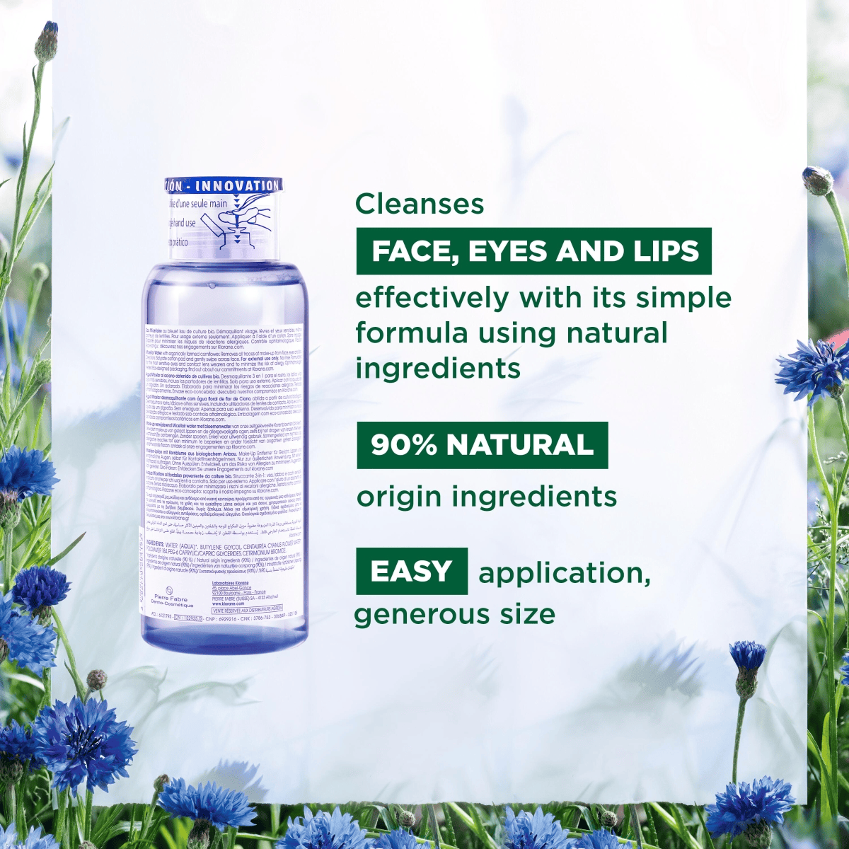 Cornflower micelle lotion face & eyes