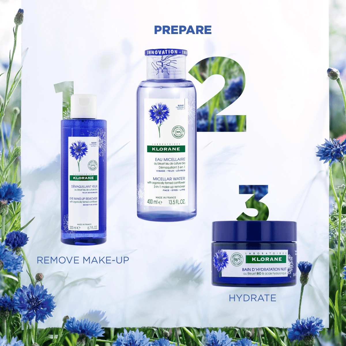 Cornflower micelle lotion face & eyes