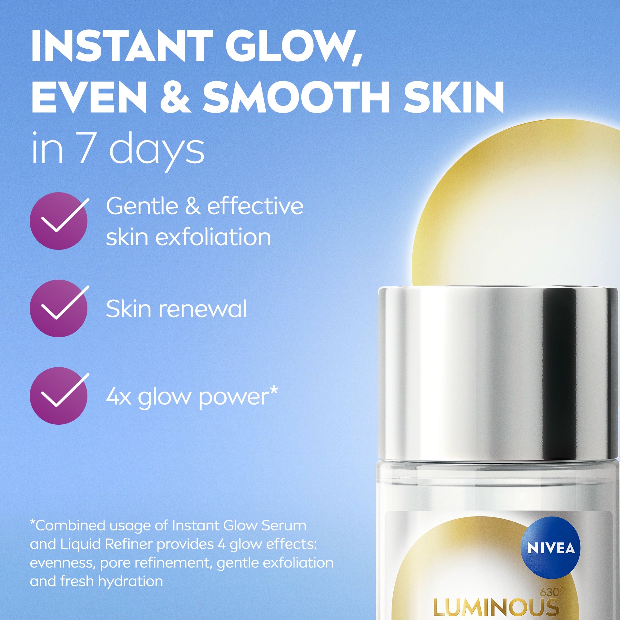 NIVEA Luminous630 Skin Glow Liquid Refiner 100 ml